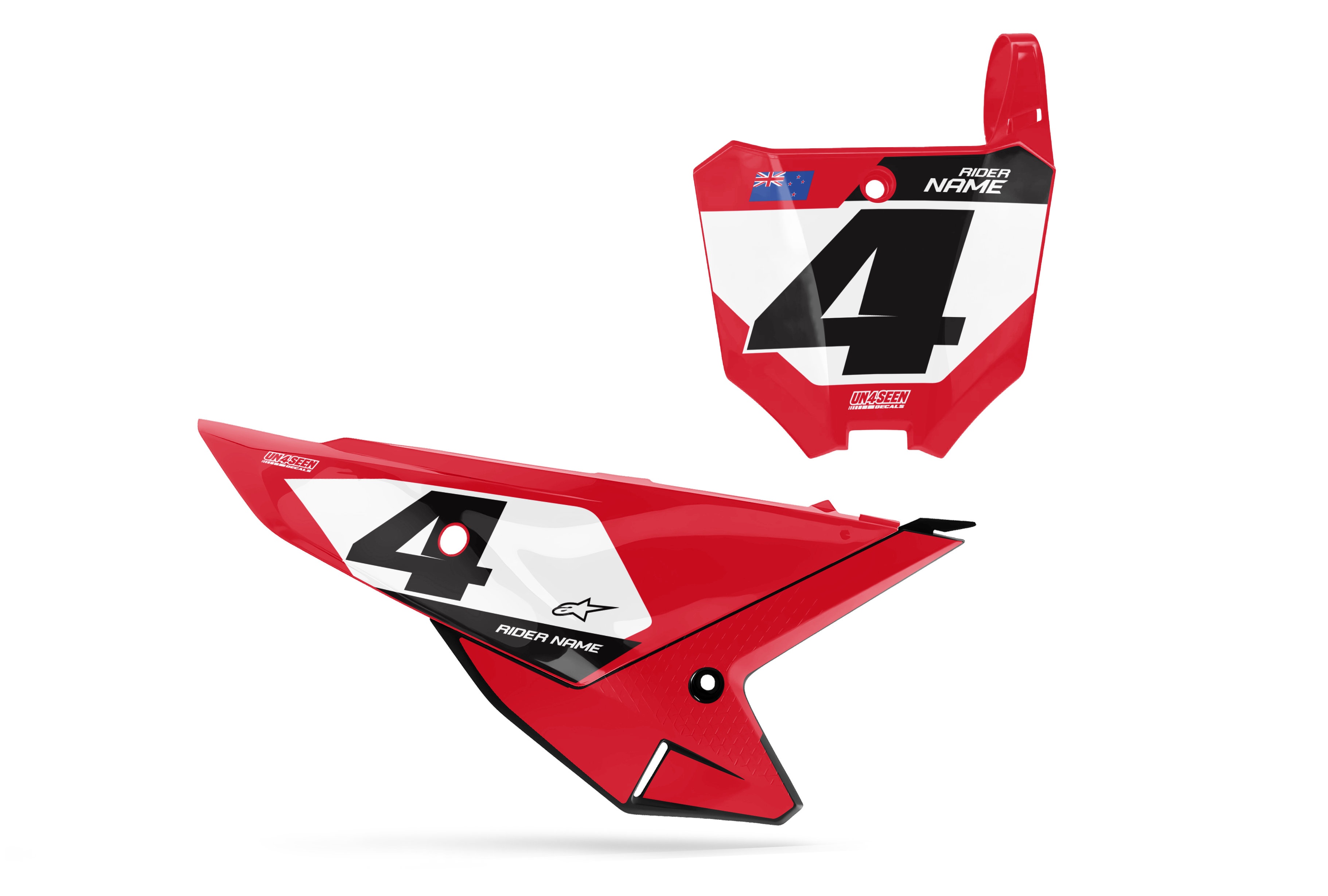 Honda Number Background Decals - Onu New Zealand