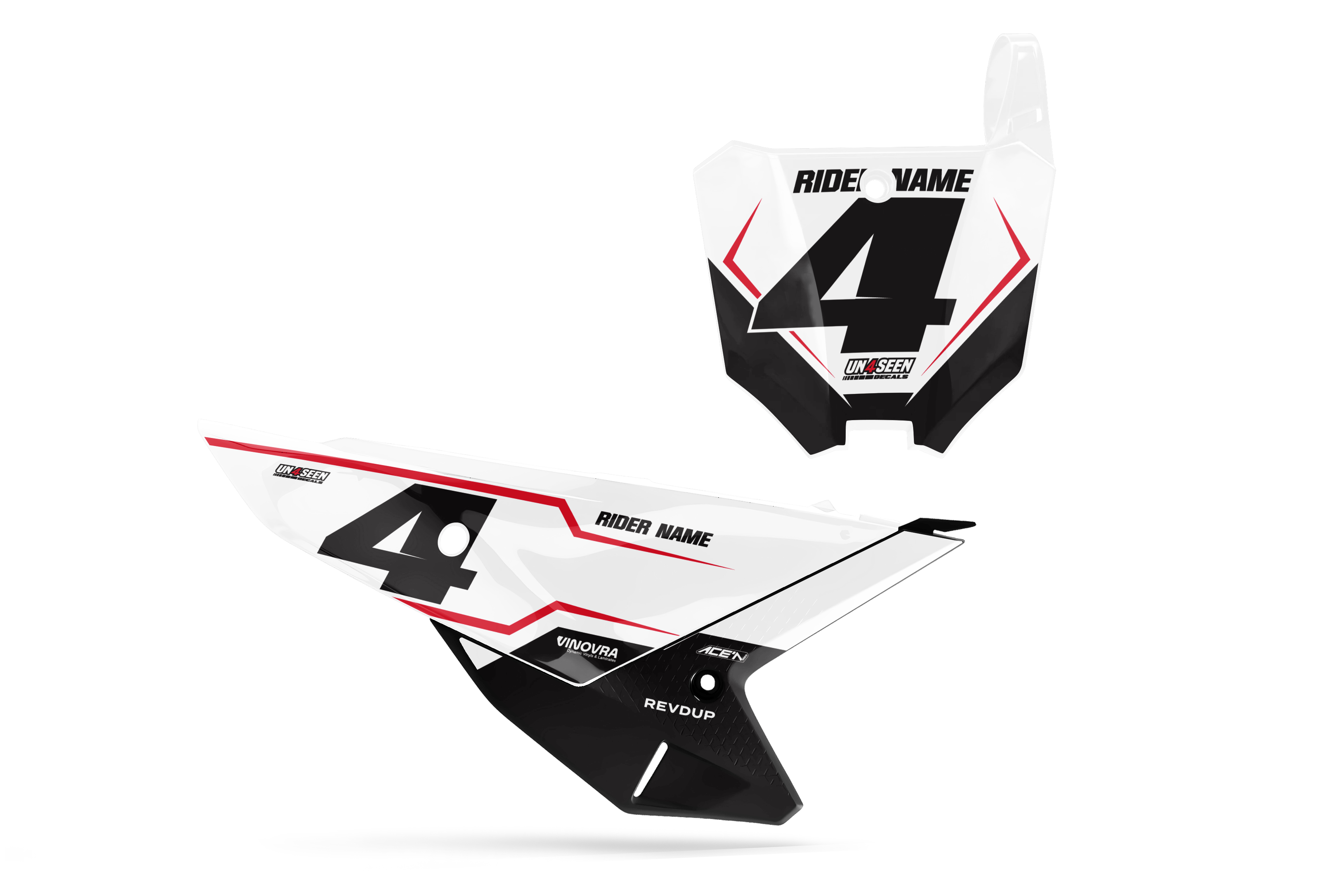 Honda Number Background Decals - Strine New Zealand