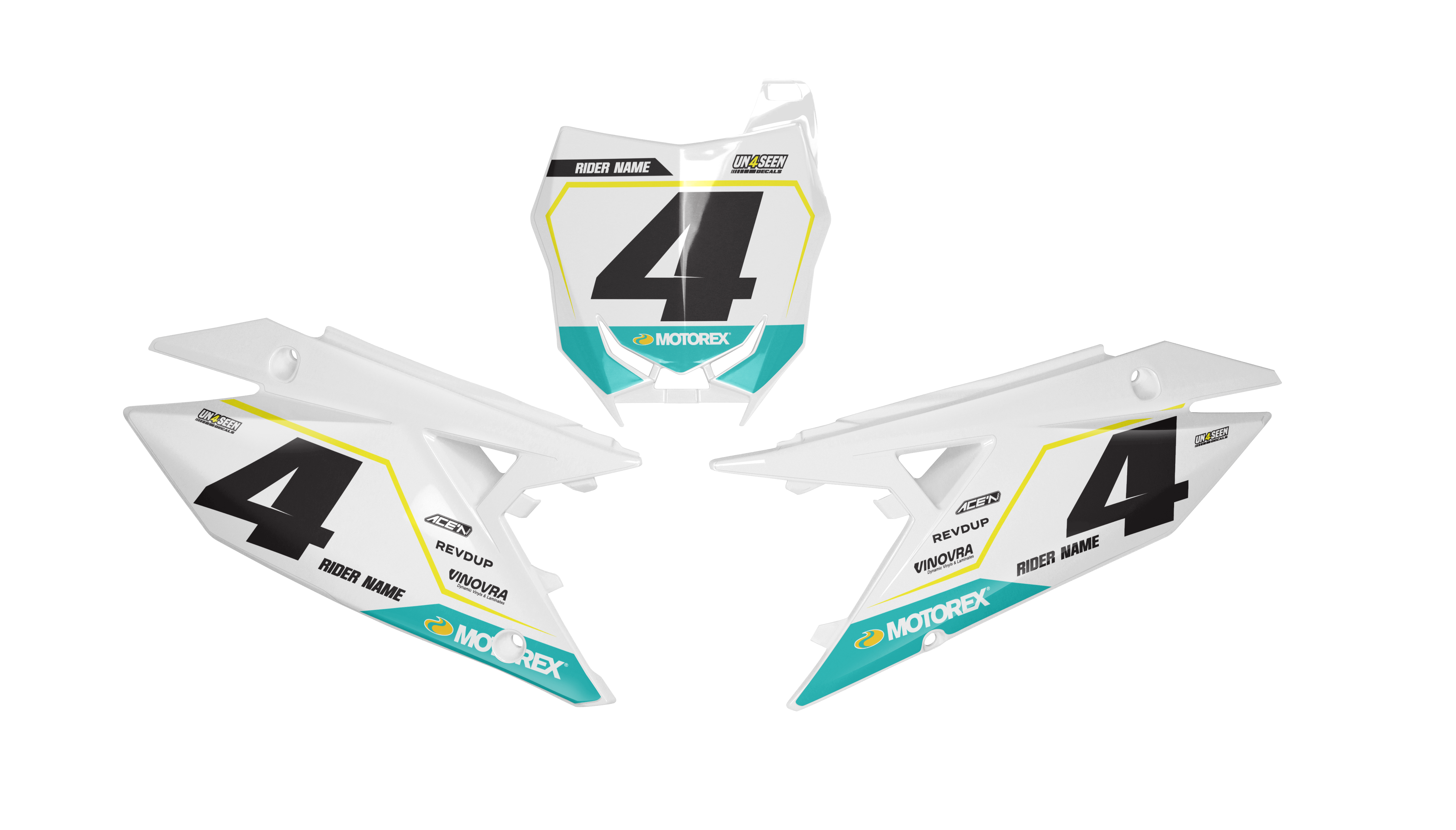 Suzuki Number Background Decals - Cali New Zealand