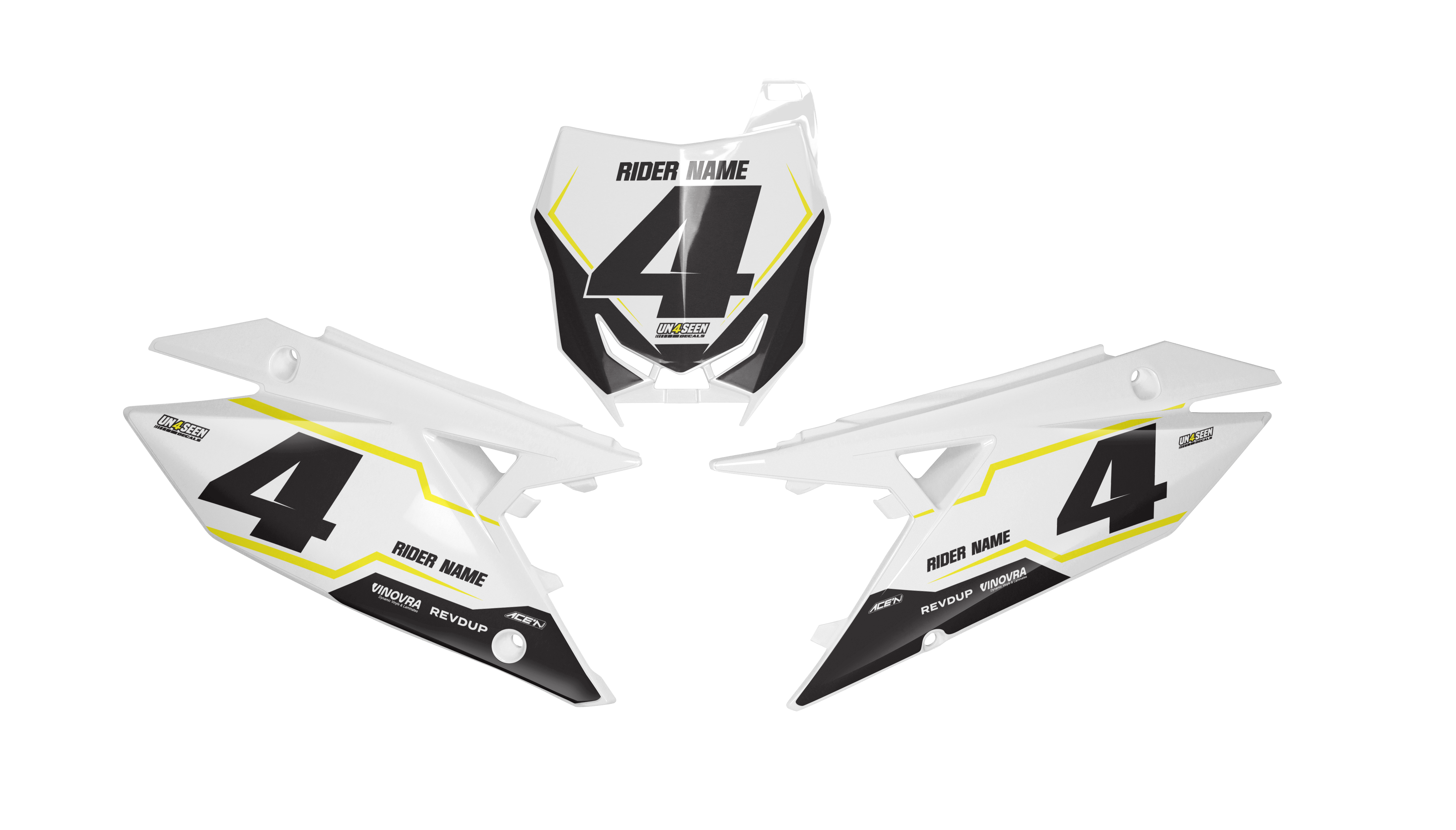 Suzuki Number Background Decals - Strine New Zealand