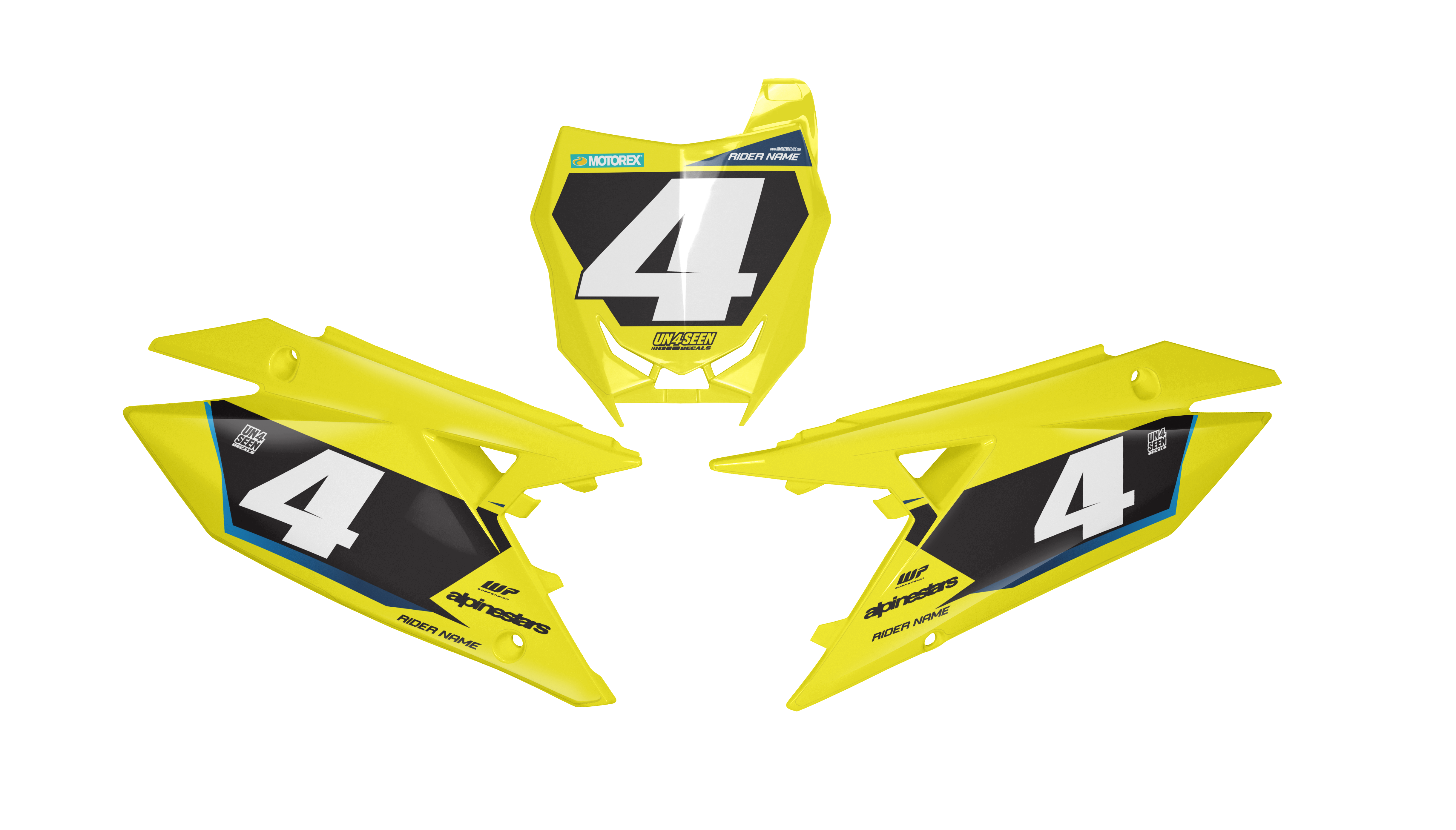 Suzuki Number Background Decals - R11 New Zealand