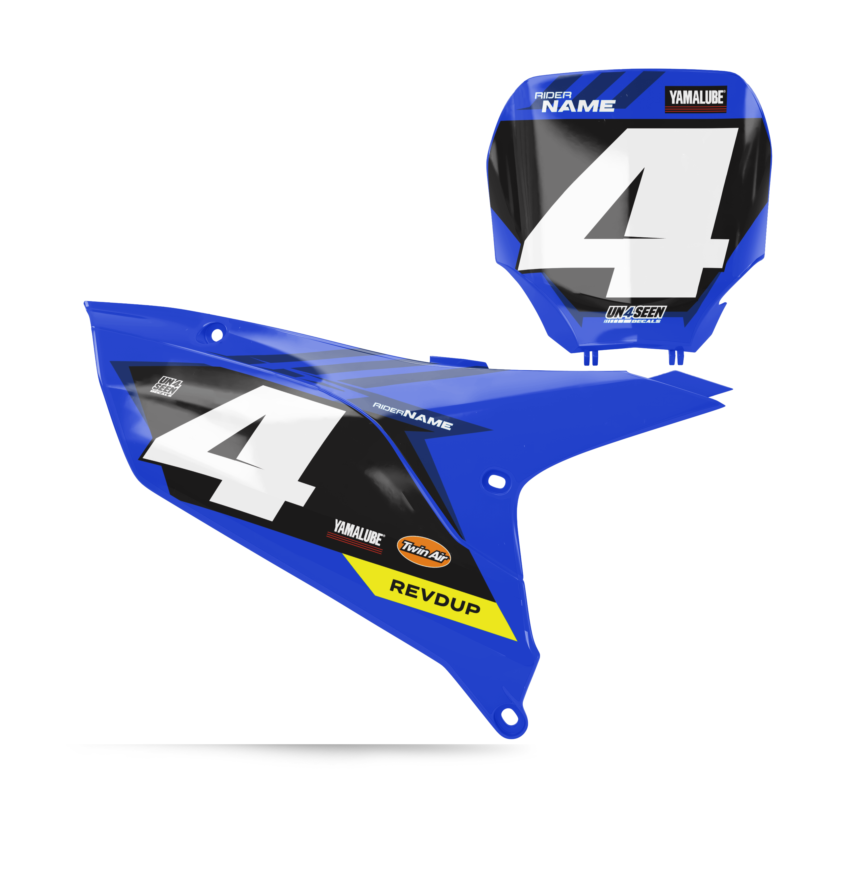 Yamaha Number Background Decals - Extra New Zealand